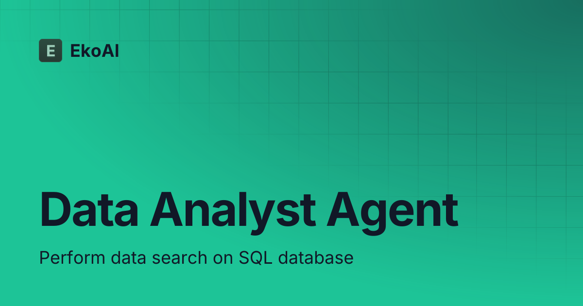 Data Analyst Agent | EkoAI